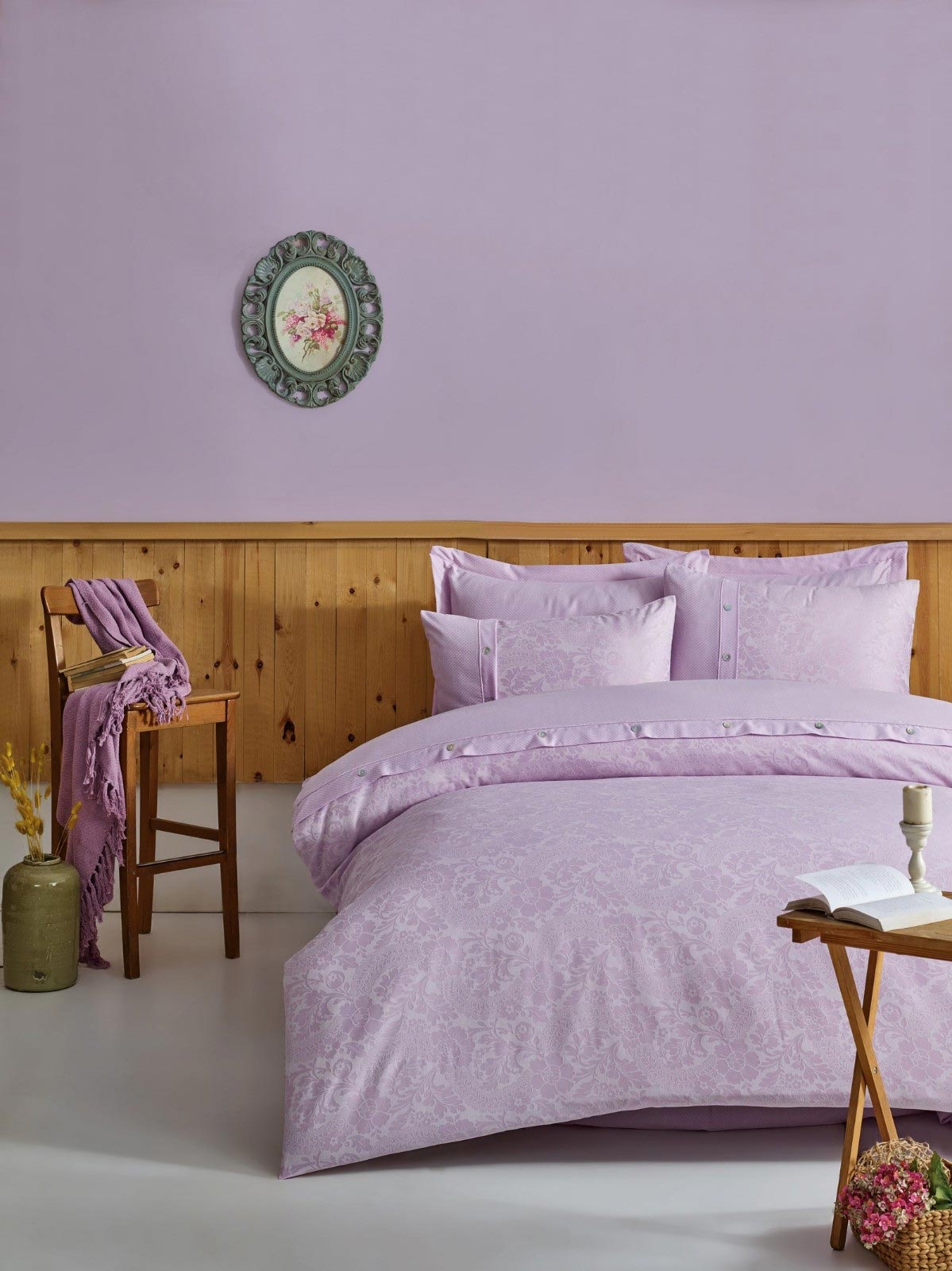 Cache couette deux places Satin 6 pièces (CB)